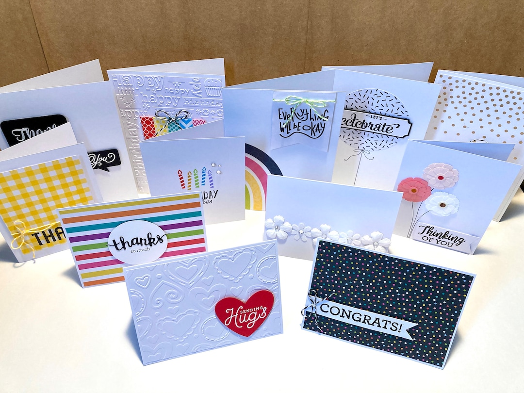 Value Bulk Pack of 12 Handmade Greeting Cards - Etsy