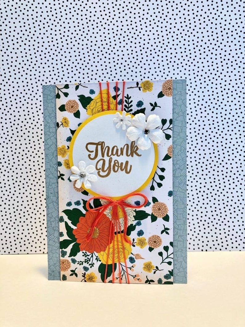 Gorgeous Handmade Thank You Card - Etsy