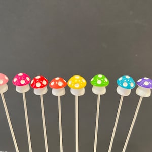 1 Axolotl & 1 Small Mushroom Poker Pick Color 4in Long and 1.5mm Wide ...