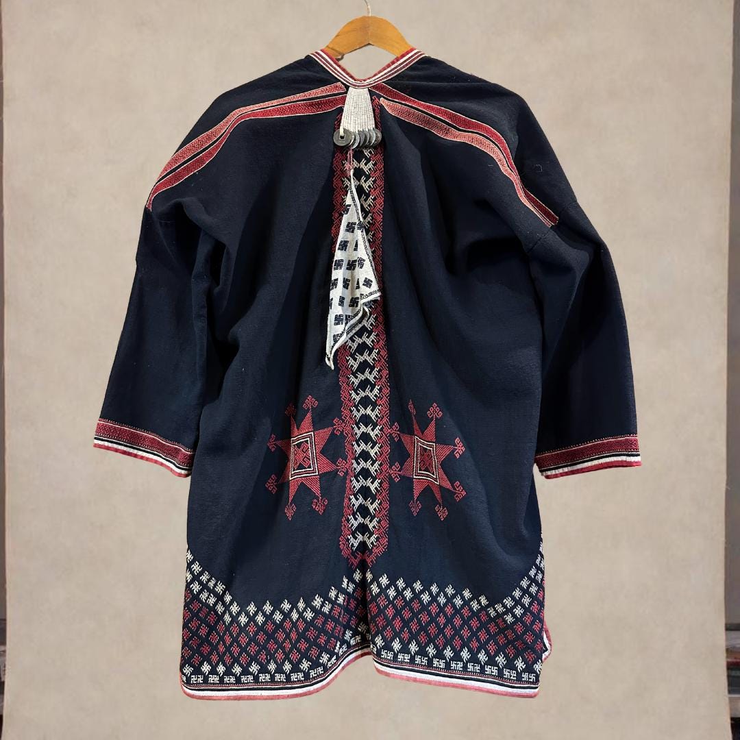 Vintage Embroidery Yao Coat – Handmade Traditional Yao Pattern | Ethnic ...