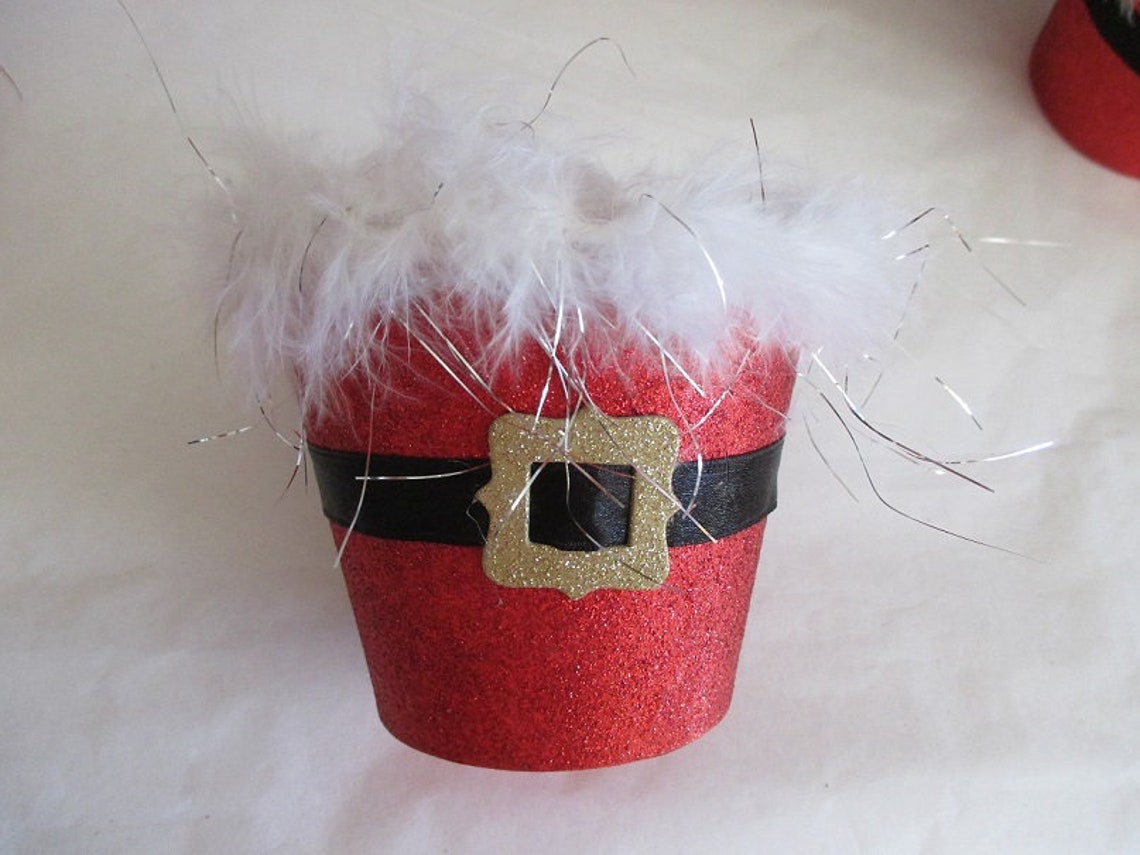 Pier 1 Santa Belt Treat Buckets Set of 6 Mint W/tags Never Used/new ...