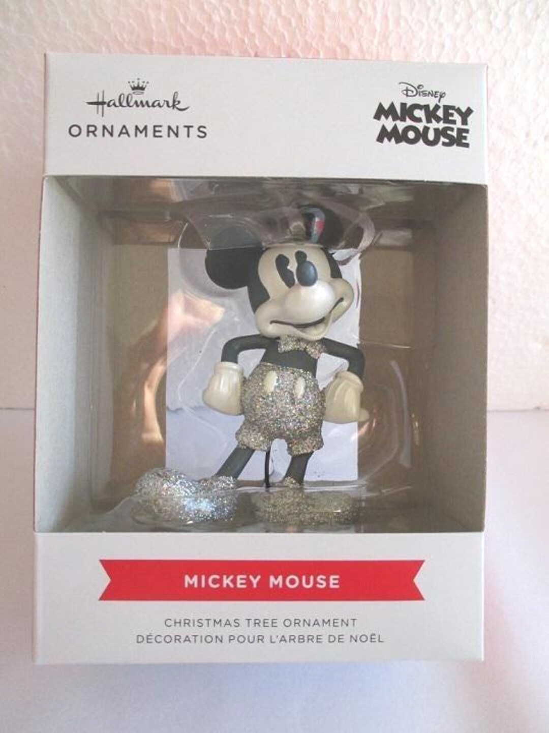 1 Hallmark Mickey Mouse Silvery Sparkled Mint in Original Box and ...