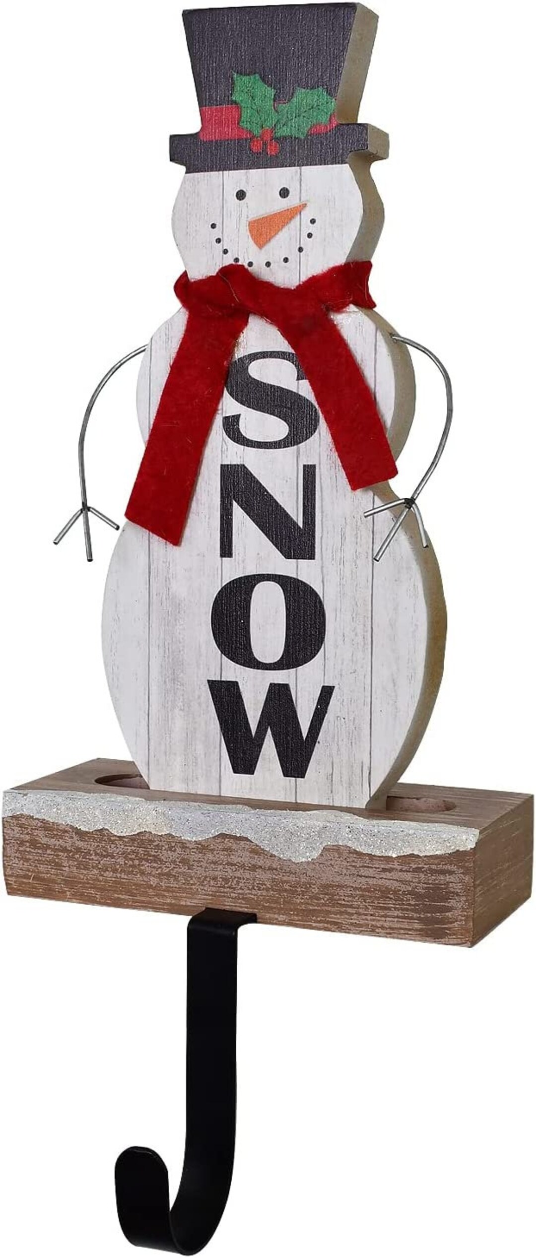Snowman Christmas Table Decorations Free Standing Wooden Snowman ...
