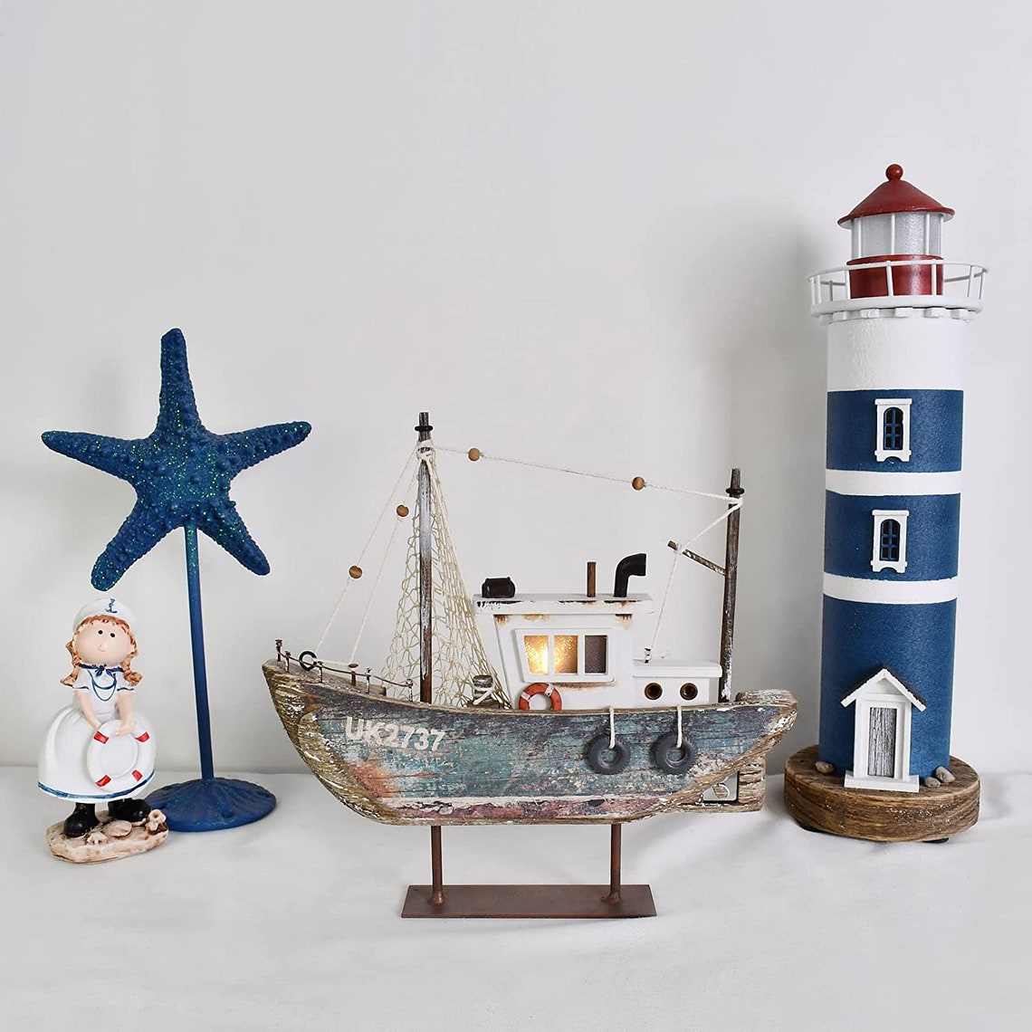 Wooden Sailboat Decoration Small Model Wood Sailing Boat Decor - Etsy