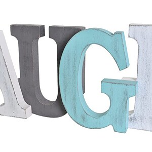 Rustic Wood Laugh Sign Decorative Cutout Word Sign Wall Decor - Etsy