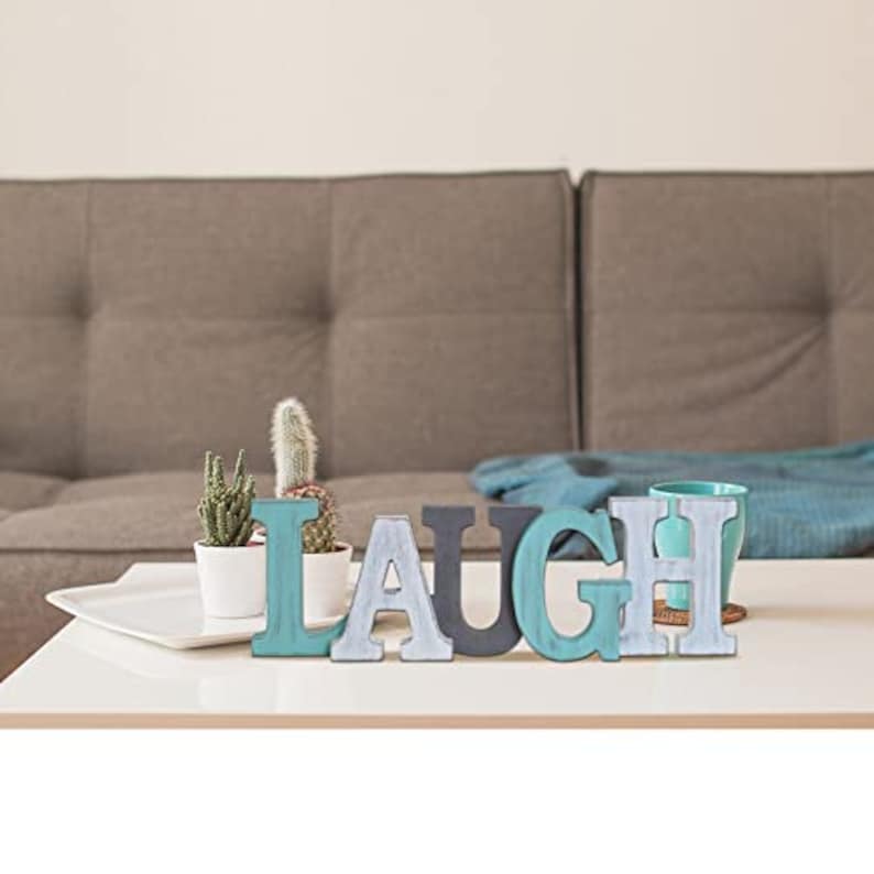 Rustic Wood Laugh Sign Decorative Cutout Word Sign Wall Decor - Etsy