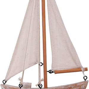 Wooden Sailboat Decoration Small Model Wood Sailing Boat Decor - Etsy