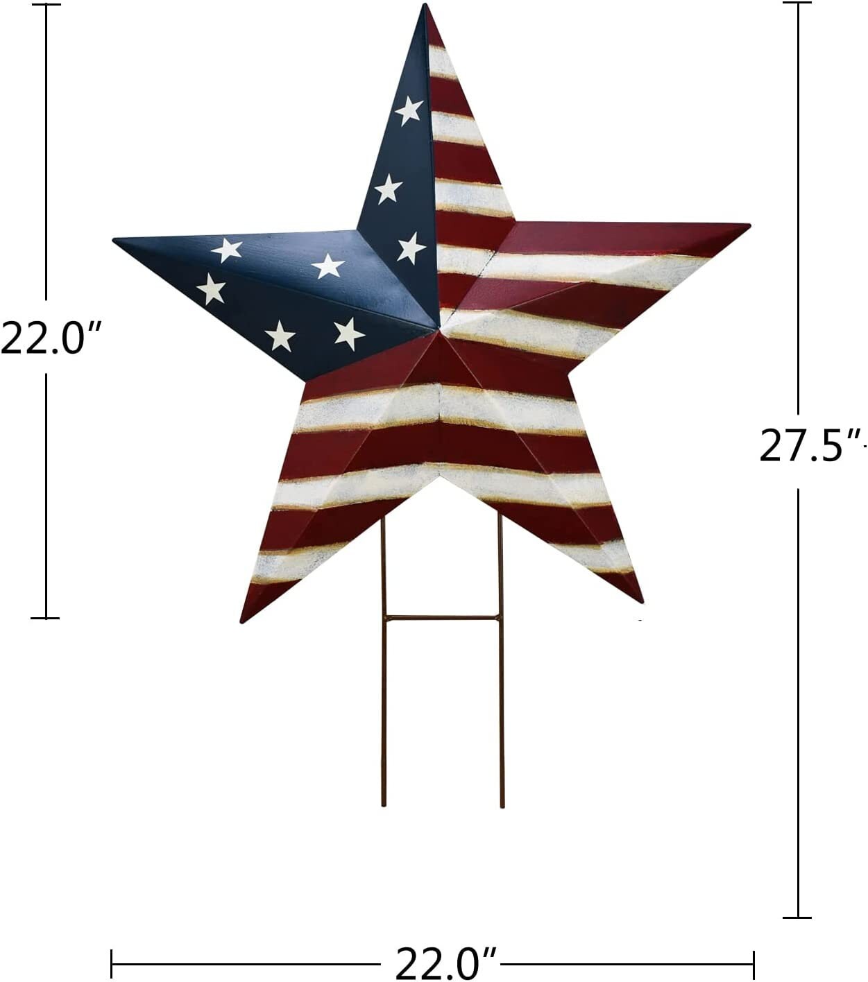 Barn Star Yard Sign Outdoor Lawn Decor Patriotic US Flag Star - Etsy