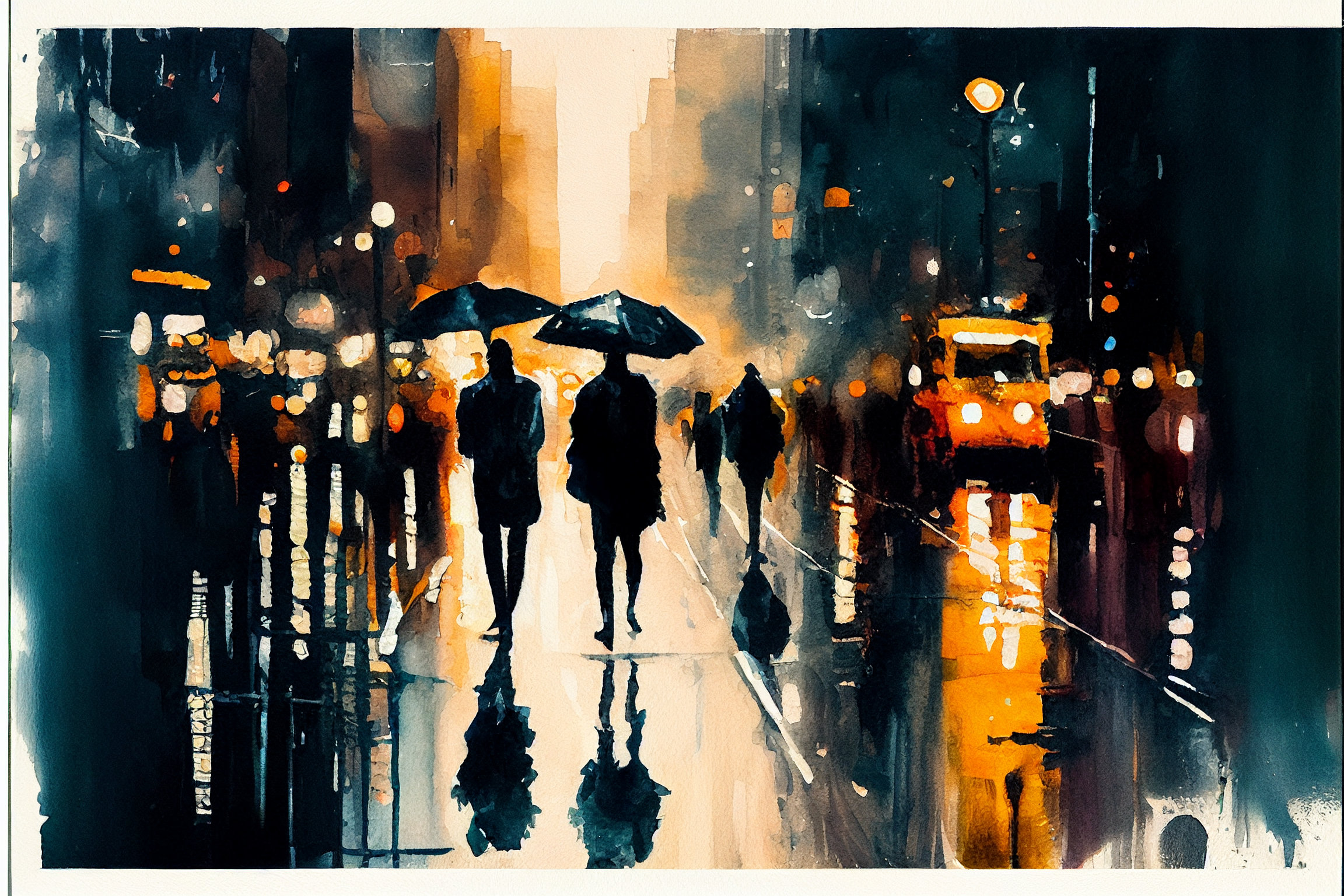 Rainy City - Etsy