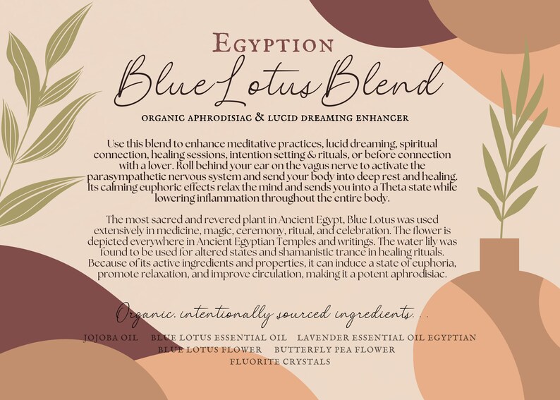 Egyptian Blue Lotus Blend - Etsy
