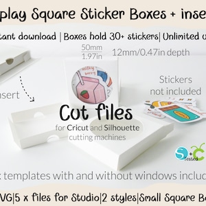 Sticker Display Boxes. Packaging for Stickers. Gift Boxes. 5cm/1.97in ...