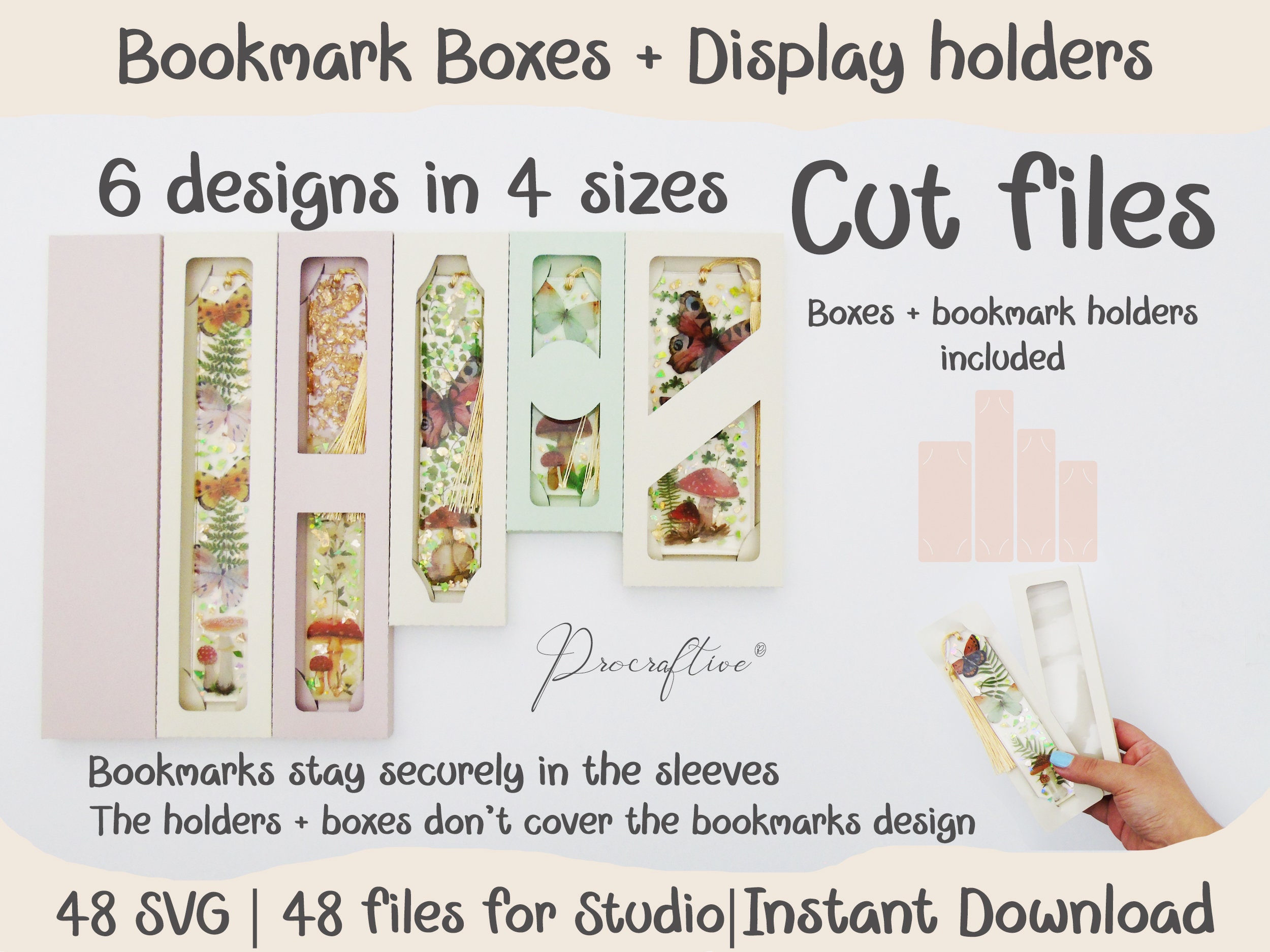 Resin Bookmark Boxes Bookmark Holders. SVG Cricut Design - Etsy