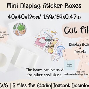 Sticker Display Boxes. Packaging for Stickers. Gift Boxes. 4cm/1.59in ...