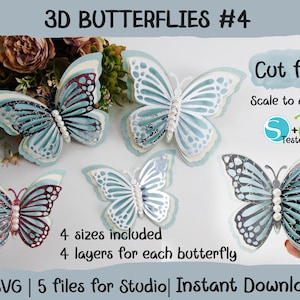 Beautiful 3D Layered Butterflies, SVG Cricut, Lace Butterflies ...