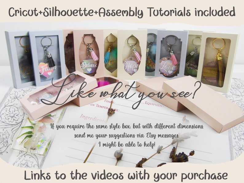 Keychain Boxes and Holders 7 Styles 2 Depth Options Cricut - Etsy