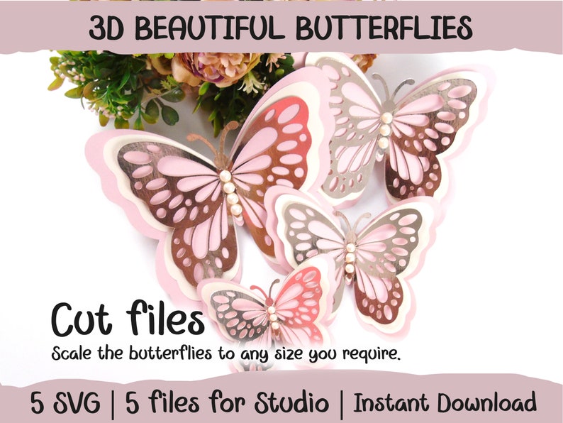 3D Beautiful Butterflies Layered Butterflies SVG Cricut - Etsy