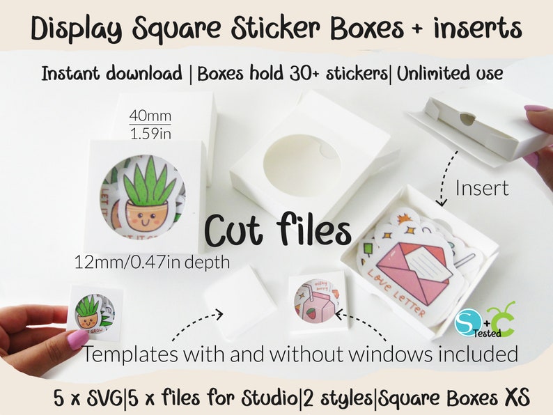 Sticker Display Boxes. Packaging for Stickers. Gift Boxes. - Etsy