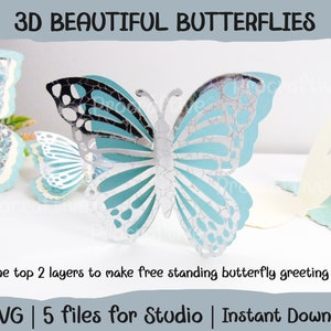 Beautiful 3D Layered Butterflies, SVG Cricut, Lace Butterflies ...