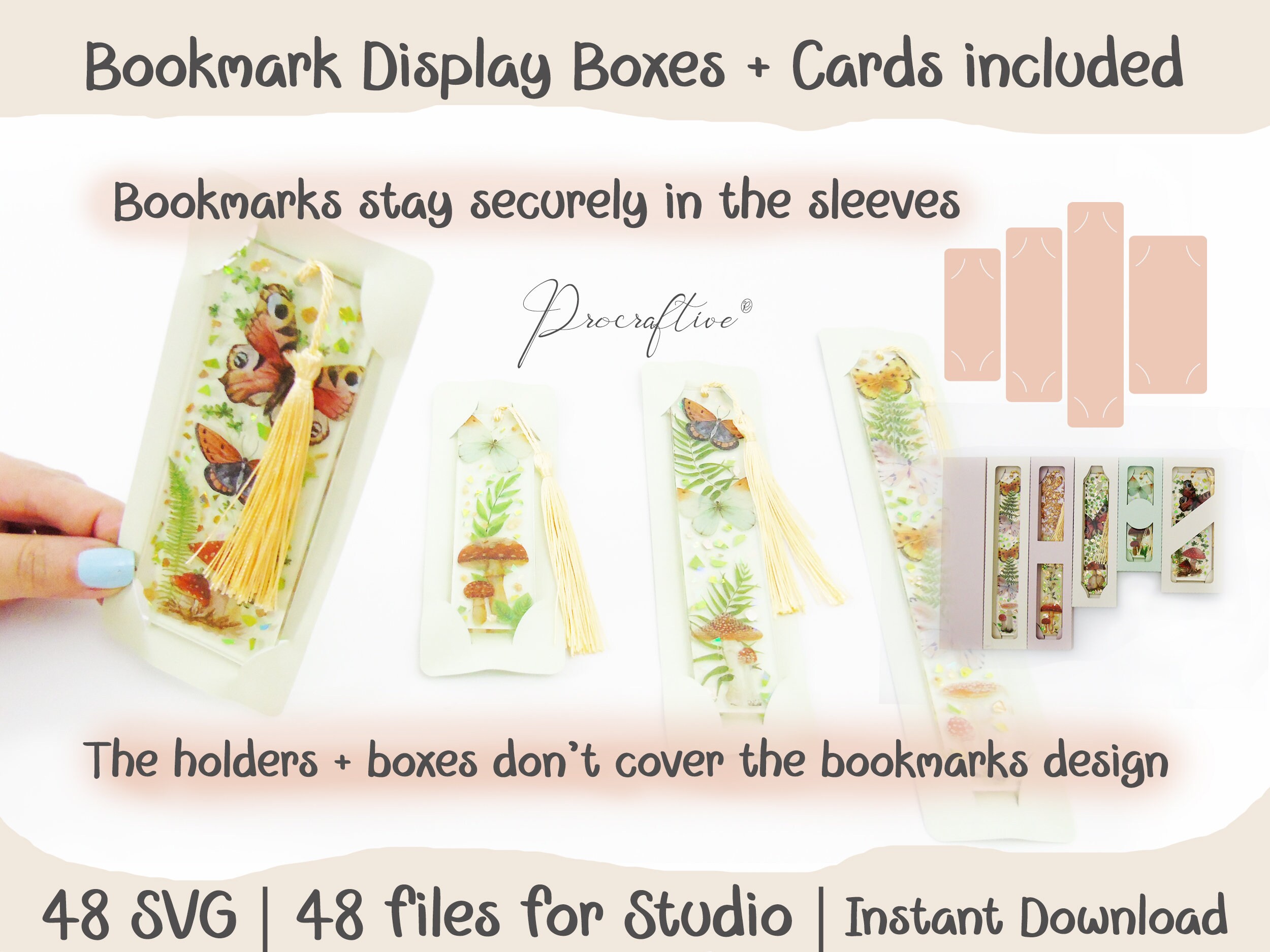 Resin Bookmark Boxes Bookmark Holders. SVG Cricut Design - Etsy