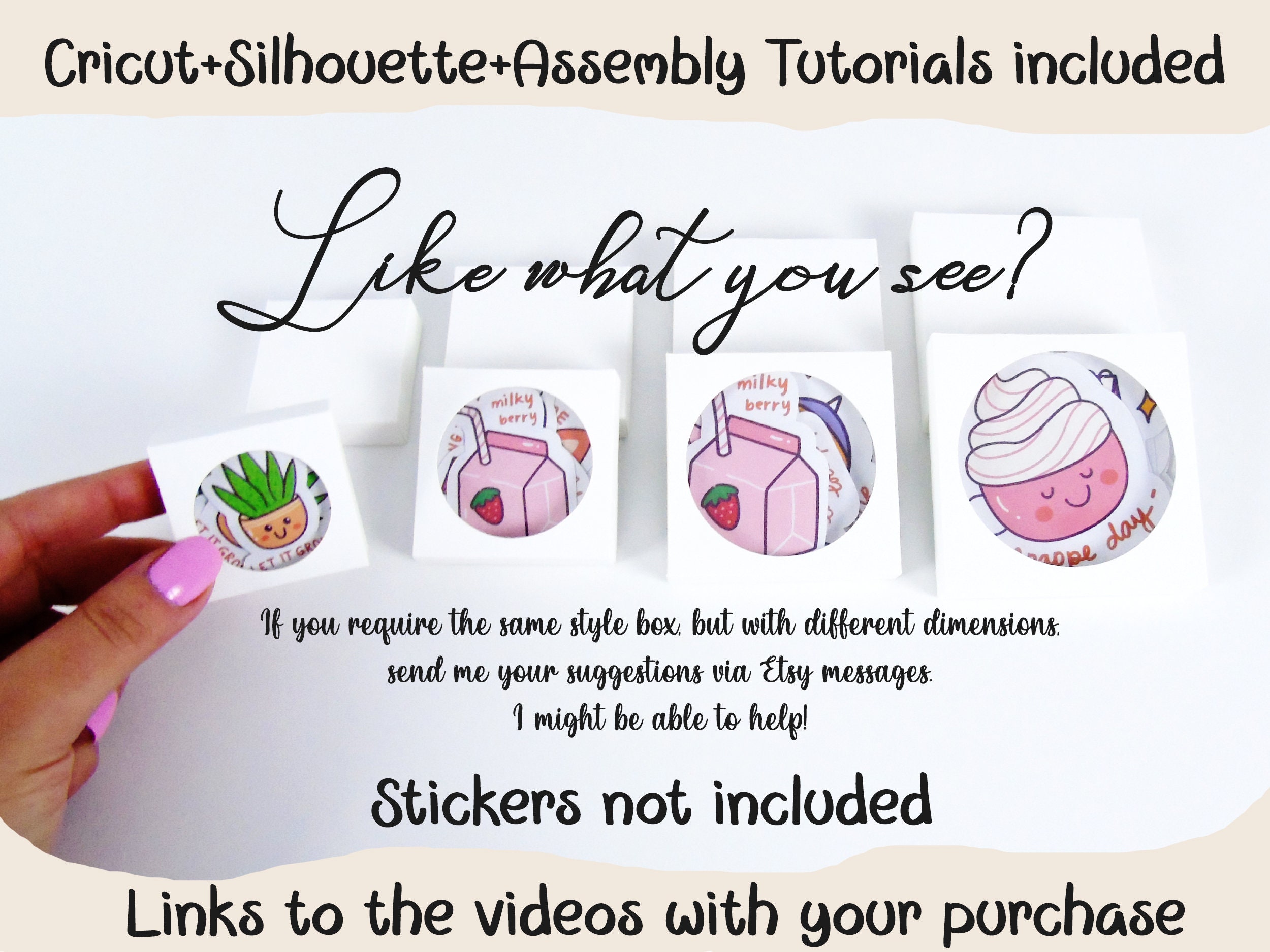 Bundle Sticker Display Boxes Packaging for Stickers Gift Box - Etsy