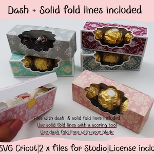 Gift Box for 3 Chocolates, or Other Small Gifts, SVG Instant Download ...