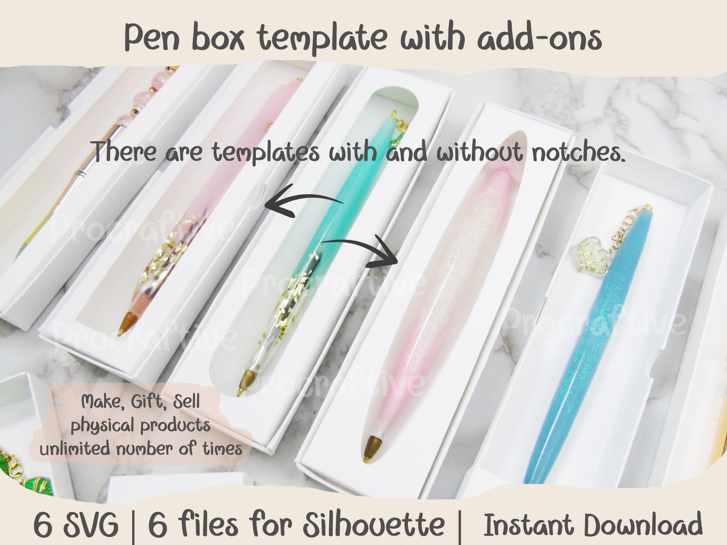 Pen Boxes. NO GLUE. Nano Tape. Many Variations. Easy to Cut and ...