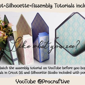 3d Envelope Holder Box or Greeting Card Box 2 in 1. 2 Styles, 3 Widths ...