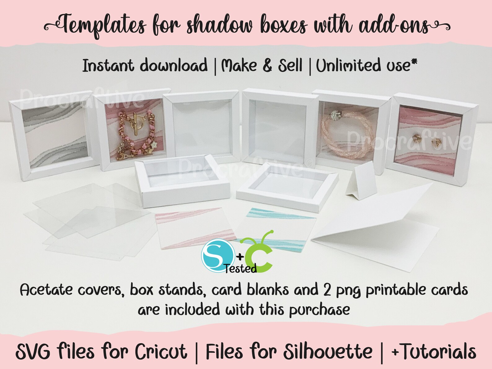 Shadow Box Templates and Add-ons for Cricut and Silhouette. Great for ...