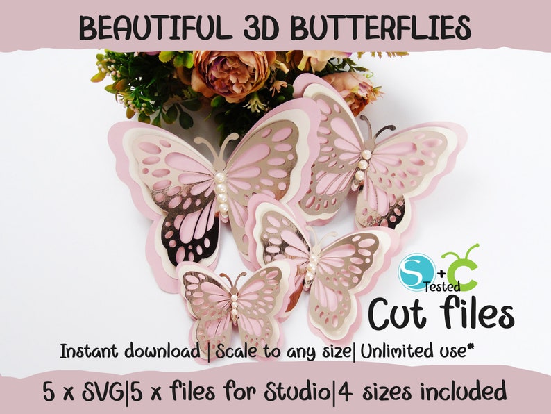 3D Beautiful Butterflies Layered Butterflies SVG Cricut - Etsy