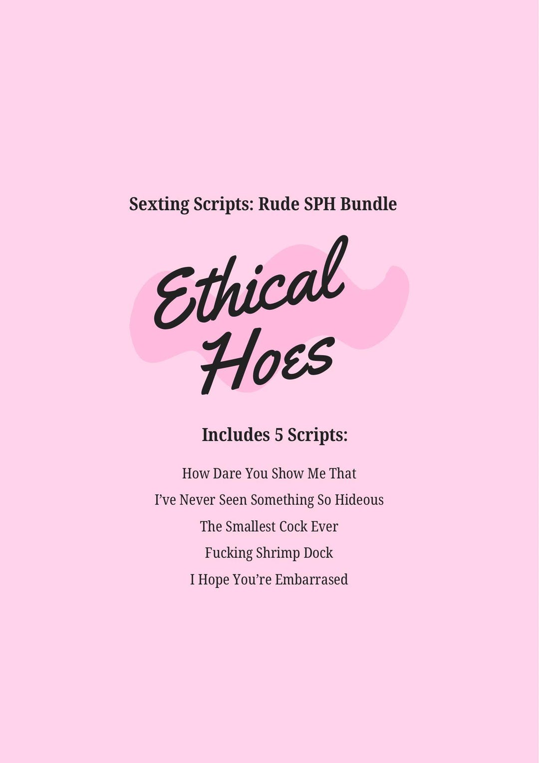Rude SPH Video Scripts for Onlyfans Adult Creators - Etsy