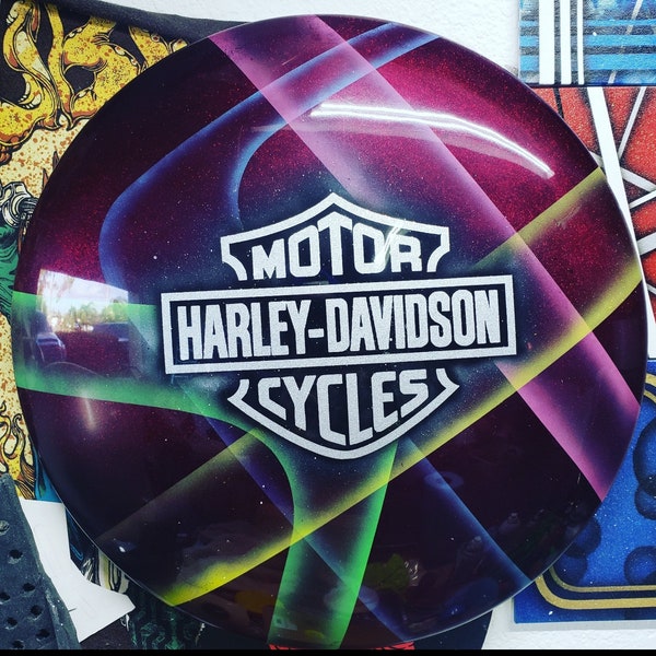 Harley Davidson Round Sign - Etsy