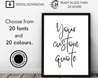 Custom Quote Print Custom Printable Custom Wall Print - Etsy