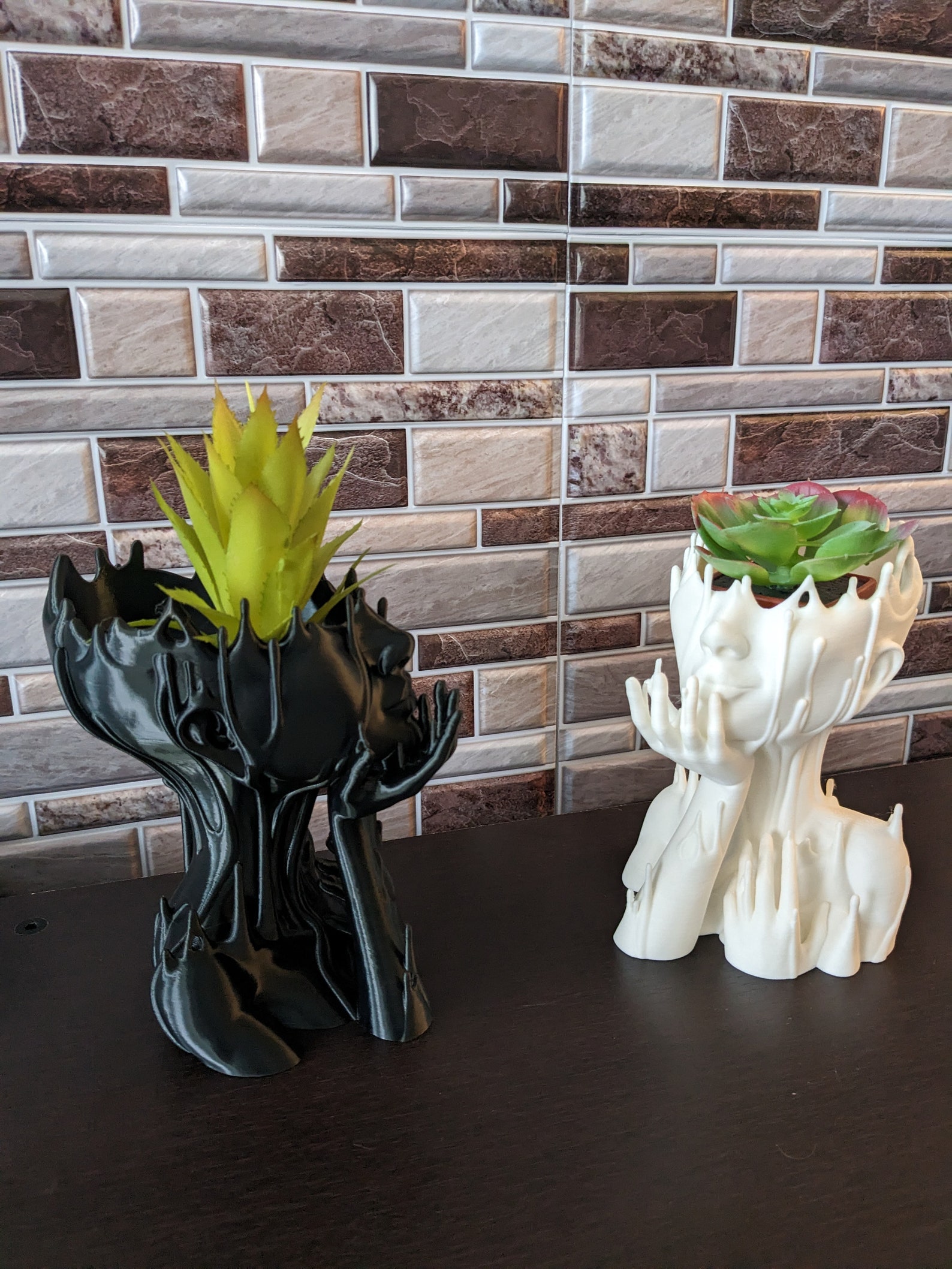 Melted Woman Face Planter / Flower Pot Decoration 3D Printed - Etsy