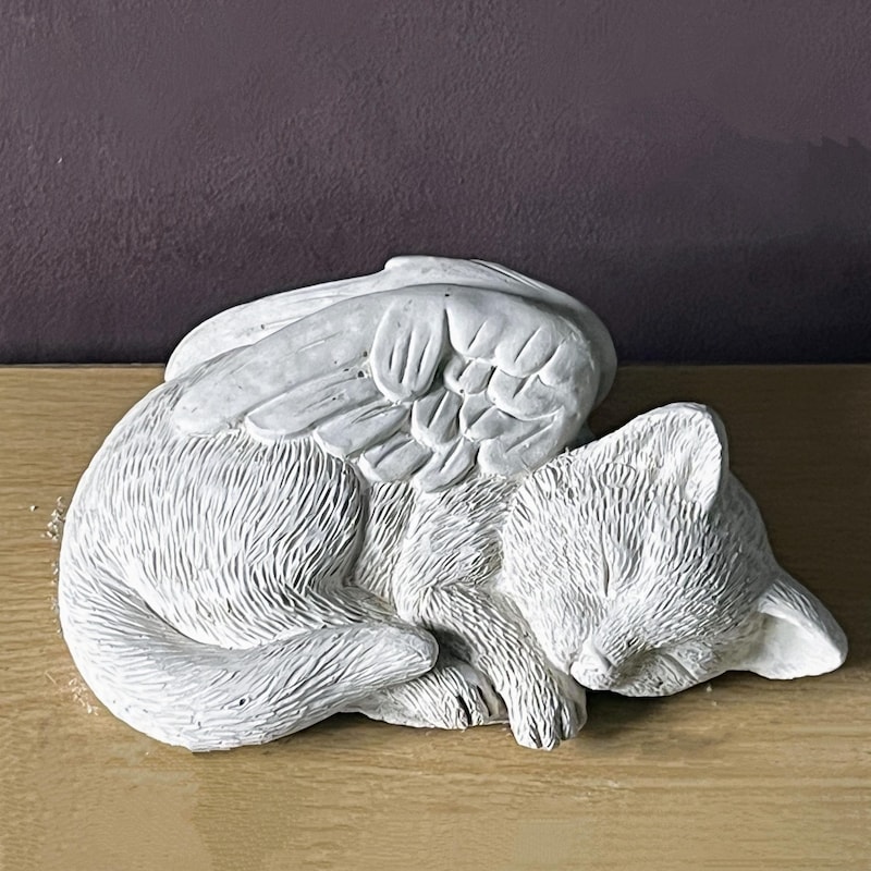 Cat Angel Wings Stone - Etsy UK