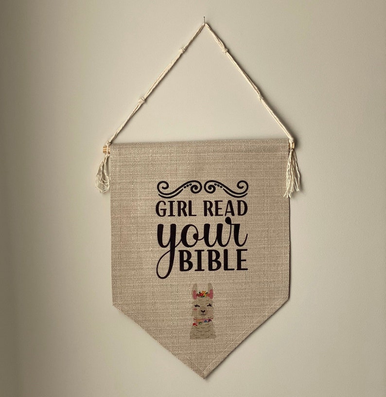 Girl, Read Your Bible - Christian Wall Decor - Bedroom Pennant - Living ...