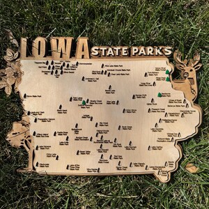 Iowa State Parks Travel Map, Iowa State Park Tracker Map, Travel Map ...