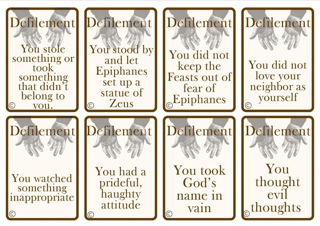 Temple Sweep - A Hannukah Card Game - Etsy