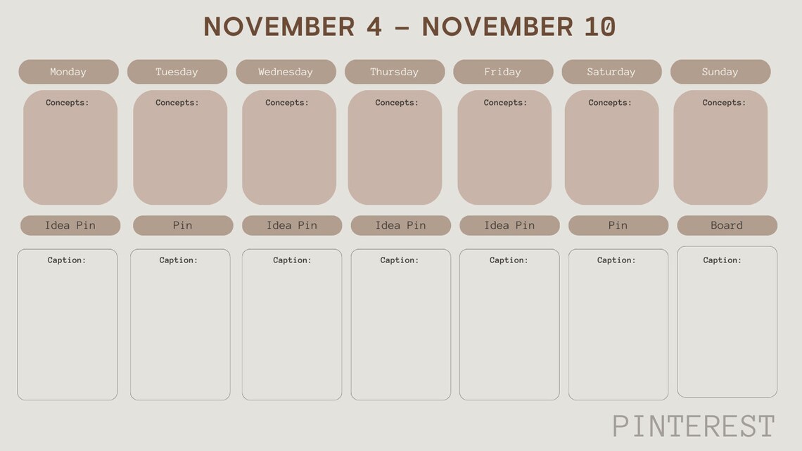 Content Calendar, Social Media Planner, Digital Social Media Content ...