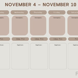 Content Calendar, Social Media Planner, Digital Social Media Content ...