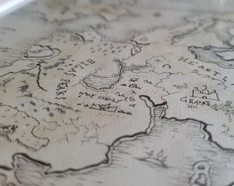 Fantasy Map Hand Drawn - Etsy