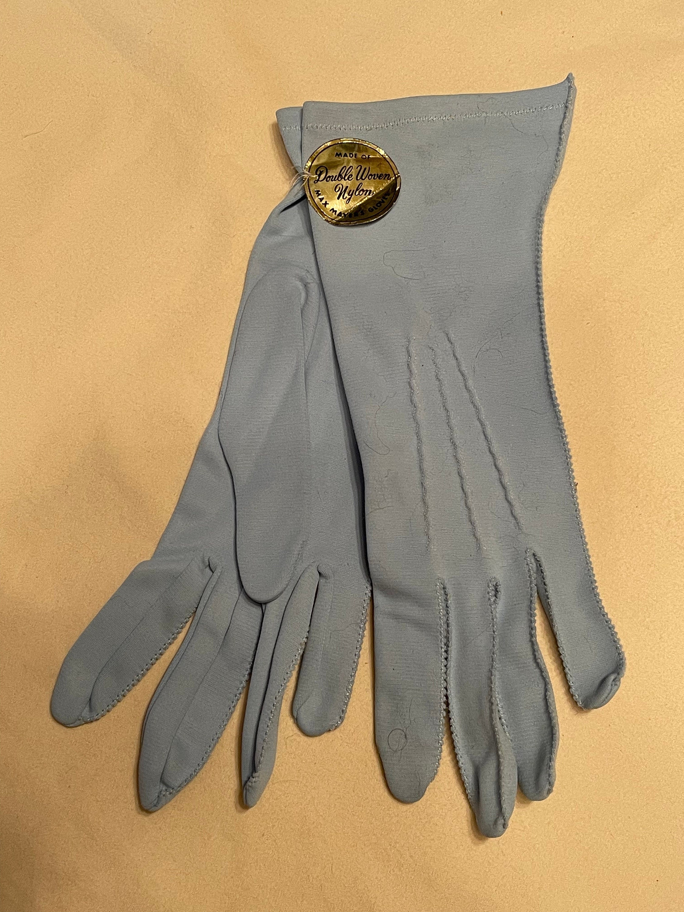 Max Meyers Light Blue Nylon Gloves - Etsy