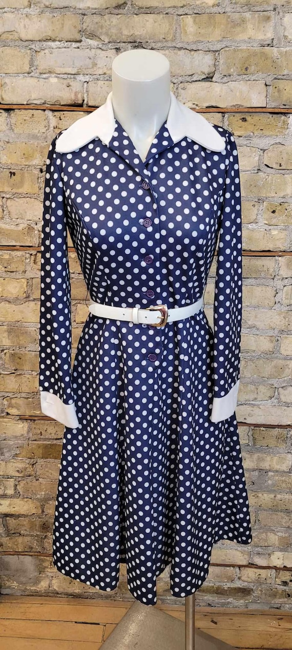 vintage 1960s blue polka - Gem