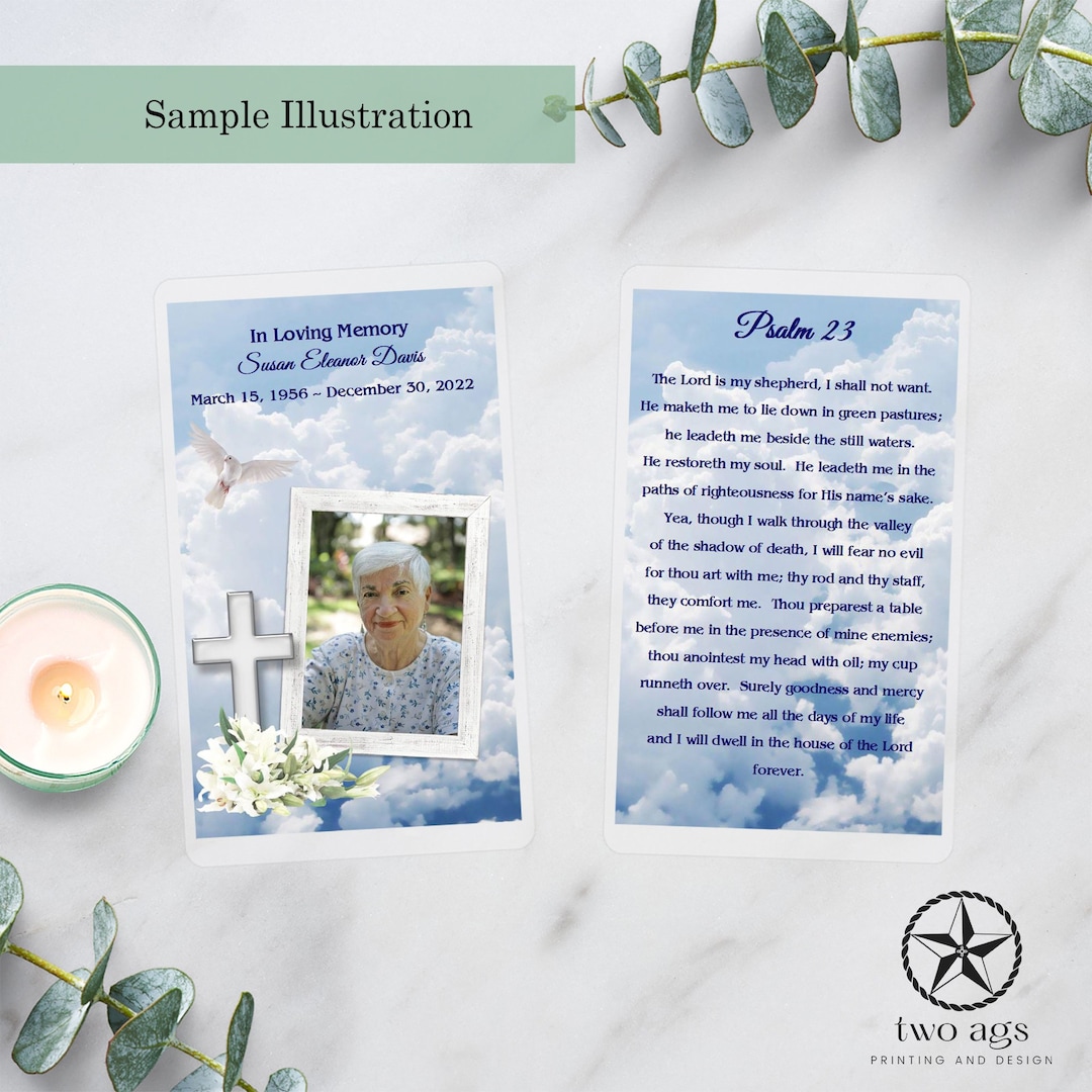 Prayer Card | Memorial Card | Laminated Prayer Card | Heaven | Funeral ...