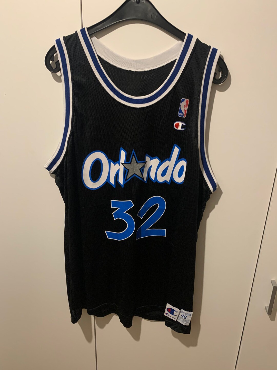 Champion Jersey Orlando Magic Size L 48 NBA Shaquille Oneal 32 Vintage ...