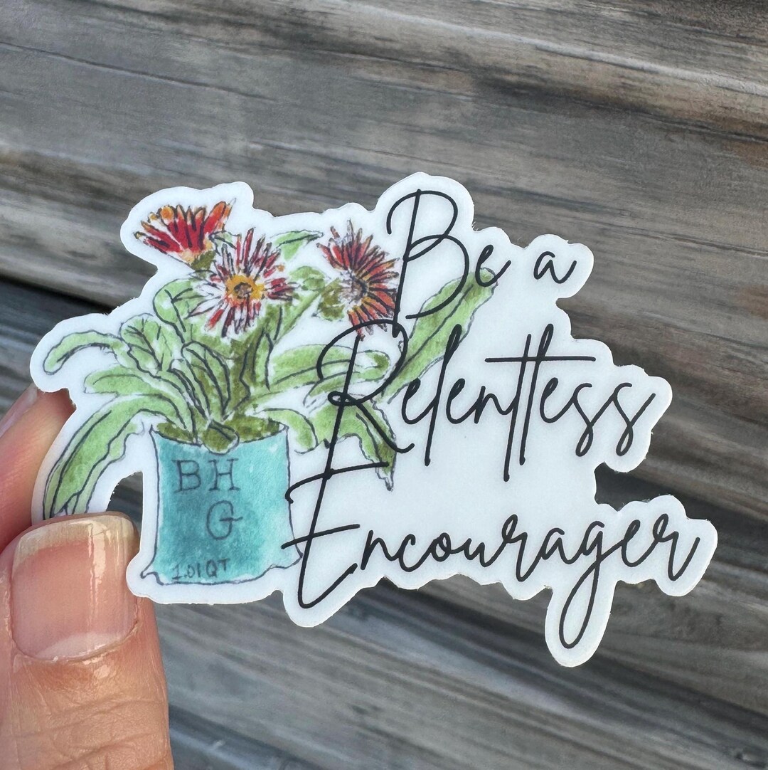 Mindfulness Sticker, Encourager, Hand-painted Waterproof Vinyl, Laptops ...