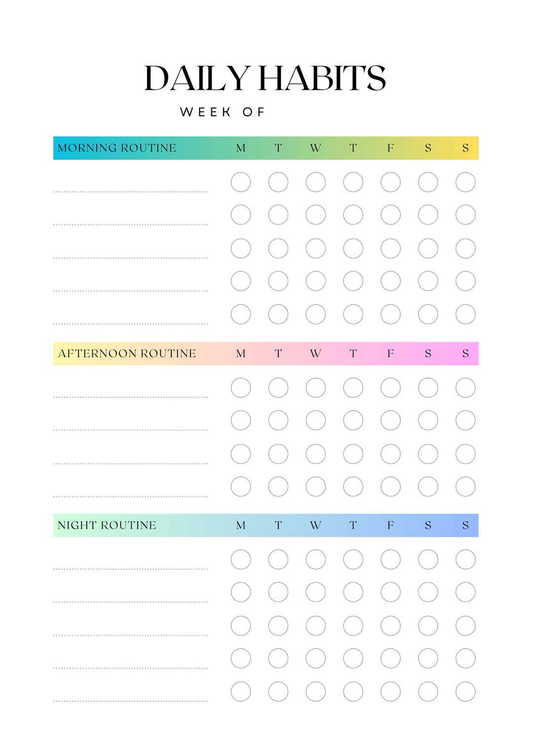 Ultimate Digital Habit & Weekly Goals Tracker Bundle Printable and ...