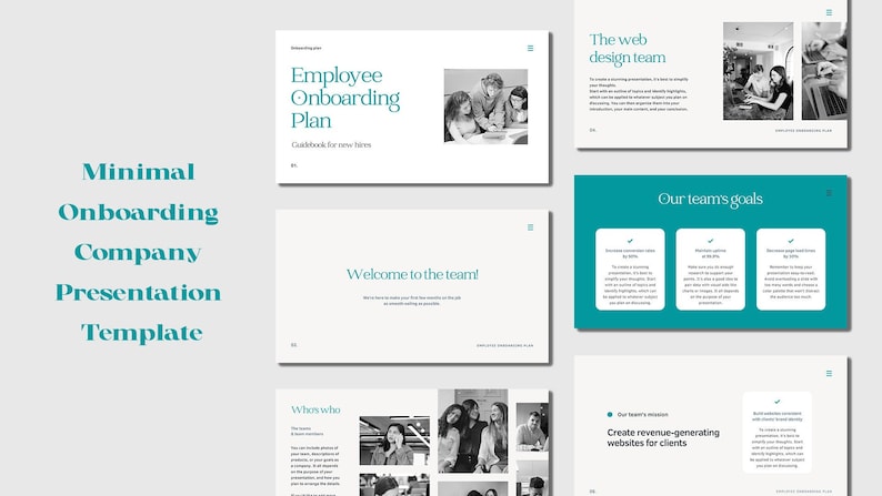 Minimal Onboarding Company Presentation Template - Etsy