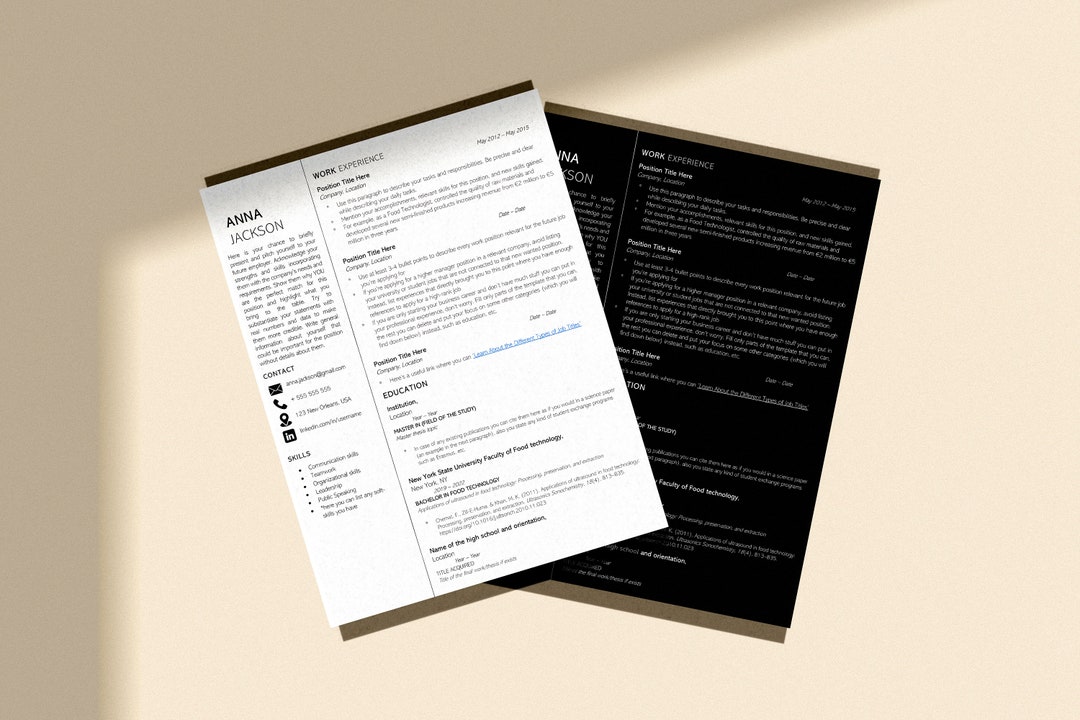 Resume CV Curriculum Vitae Template With Photo, Professional Resume ...
