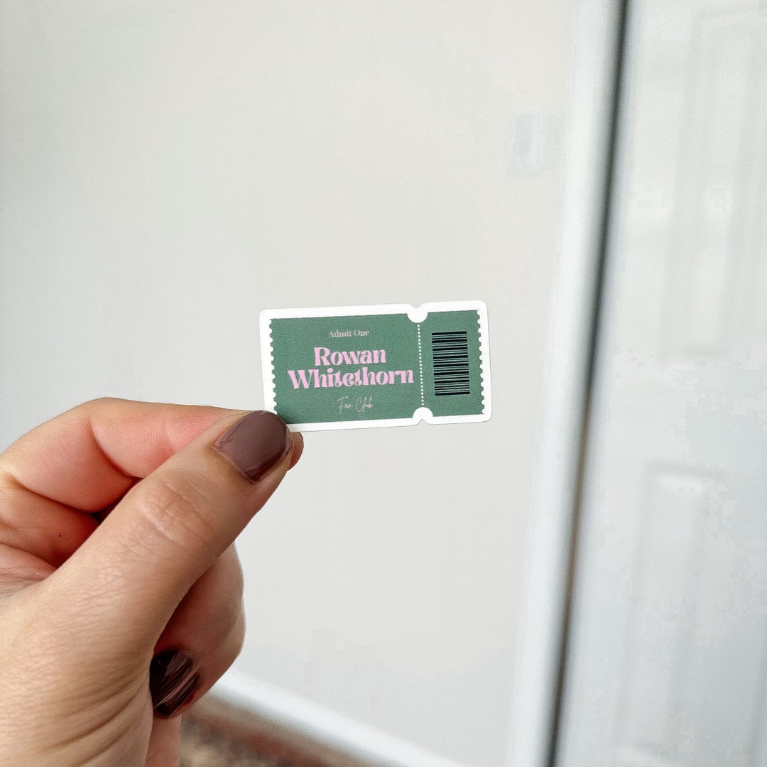 Rowan Whitethorn Fan Club Ticket | Bookish Sticker | Throne of Glass ...