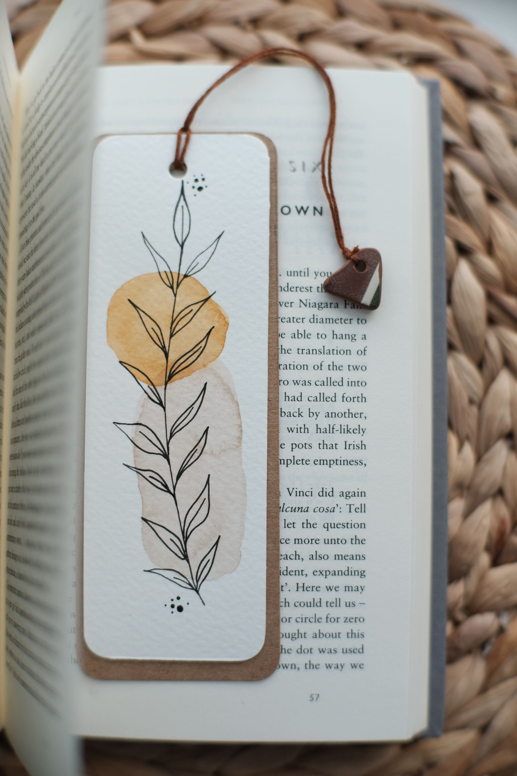 Original Hand-painted Floral Pastel Watercolor Bookmark With a Unique ...